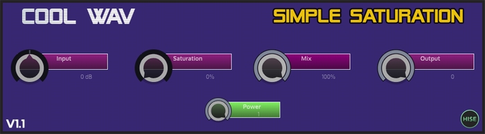 【無料】Cool WAV「Simple Saturation Plugin」が無償配布中｜シンプルなUIのサチュレーションプラグイン - AZU Soundworks